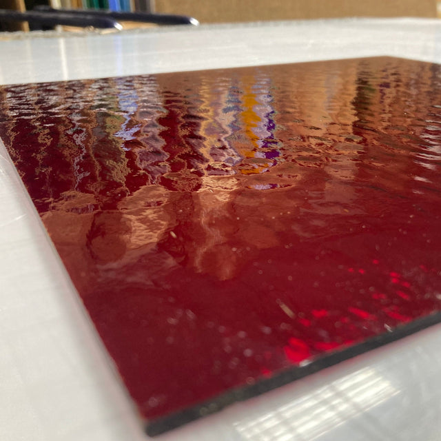 96 COE Ruby Red Rough Rolled – Stained Glass Express