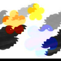 Wispy Blue Opal Flower Stackable Precut Fusible Glass Shape 96 COE ...