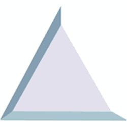 Bevel Clear Triangle 5"x 5" x 5" – Stained Glass Express