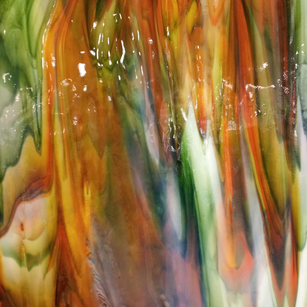 90 COE White, Orange, Deep Forest Green Single-Rolled – Stained Glass ...