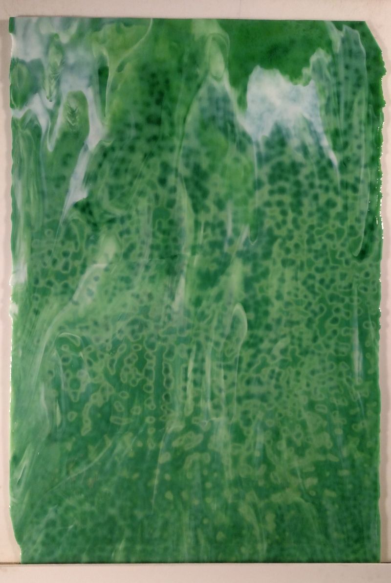 Mint Green & White Opal Mottled High Strike – Stained Glass Express