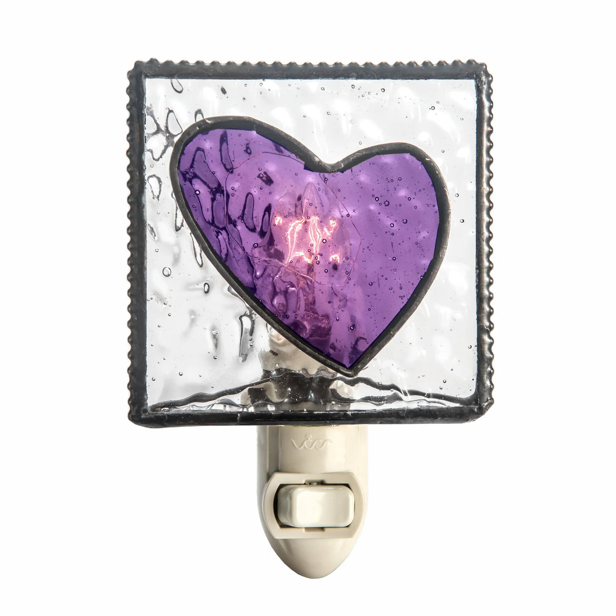 Night Light Purple Heart – Stained Glass Express