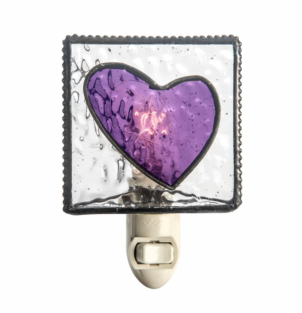 Night Light Purple Heart – Stained Glass Express