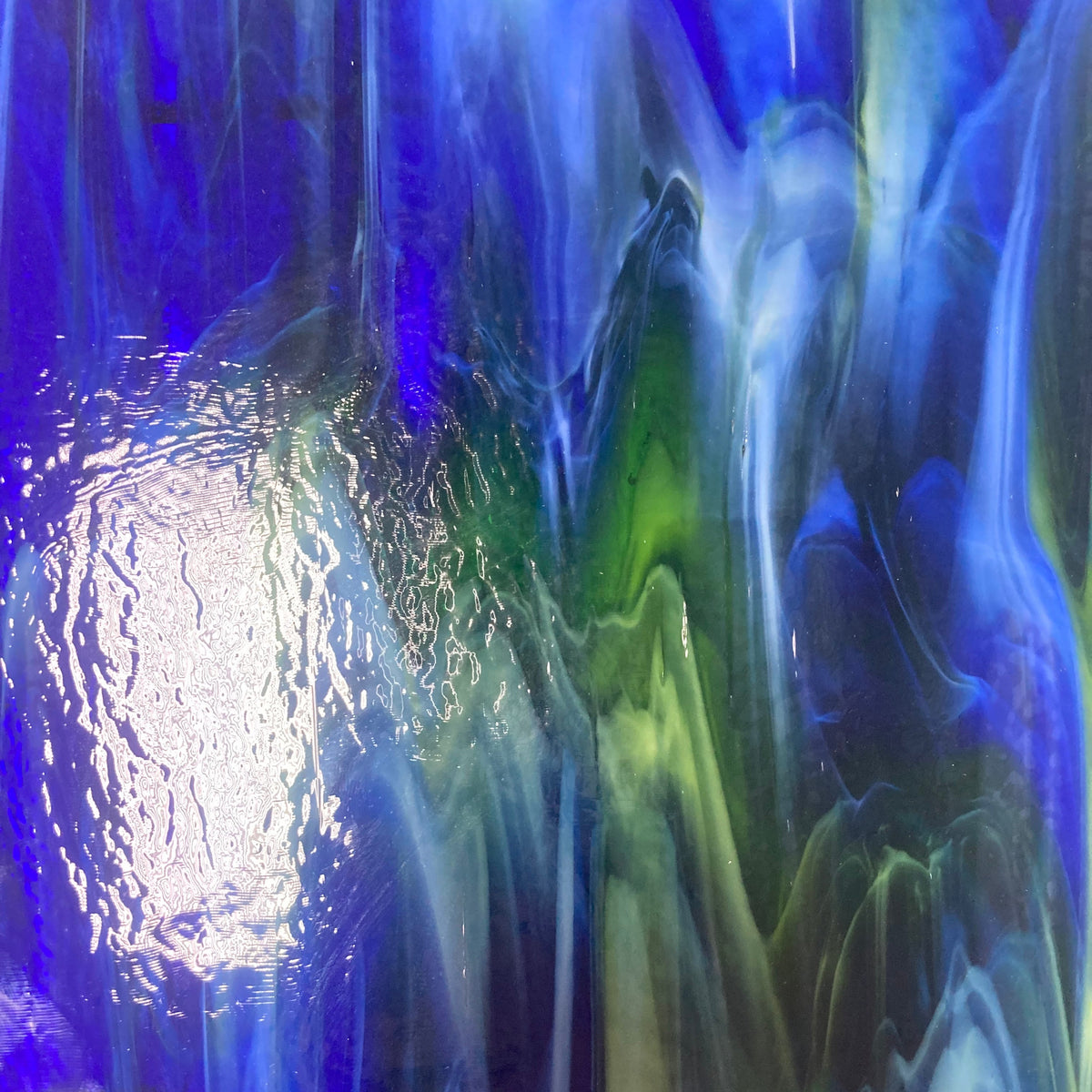 Royal Blue, Spring Green w/ White – Stained Glass Express