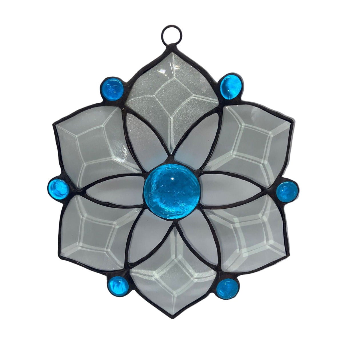Flocon de neige de Bevel Cluster – Stained Glass Express